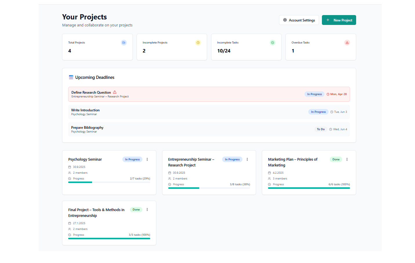 Teamit - Student Project Management Platform